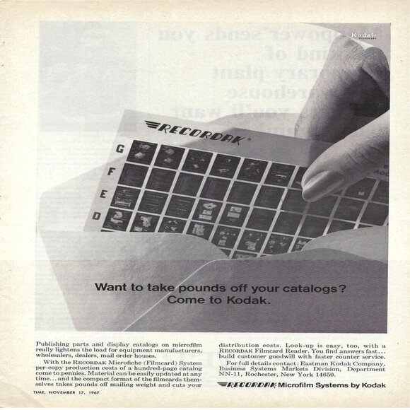 Kodak | Art | 967 Kodak Recordak Microfilm Systems Catalogs Vintage ...